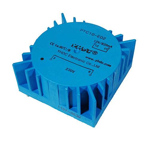 PCB toroidal transformer PTC10 110Vx2/115Vx2 10VA – PowerUC