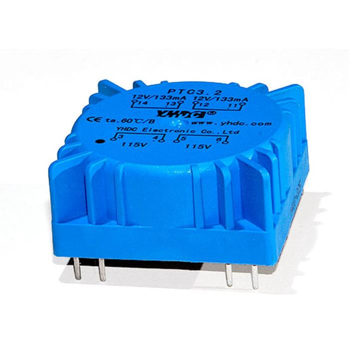 PCB toroidal transformer PTC3.2 110Vx2/115Vx2 3.2VA – PowerUC