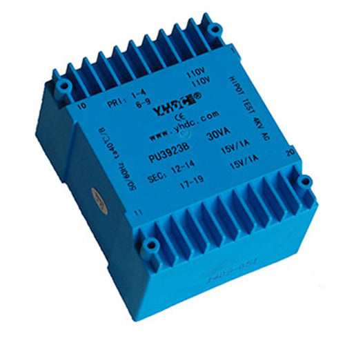 PU series flat type isolation transformer PU3923B 110V×2/115V×2 30VA ...