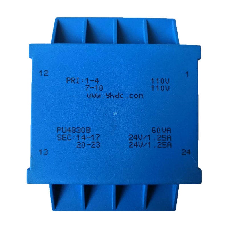 PU series flat type isolation transformer PU4830B 110V×2/115V×2 60VA ...